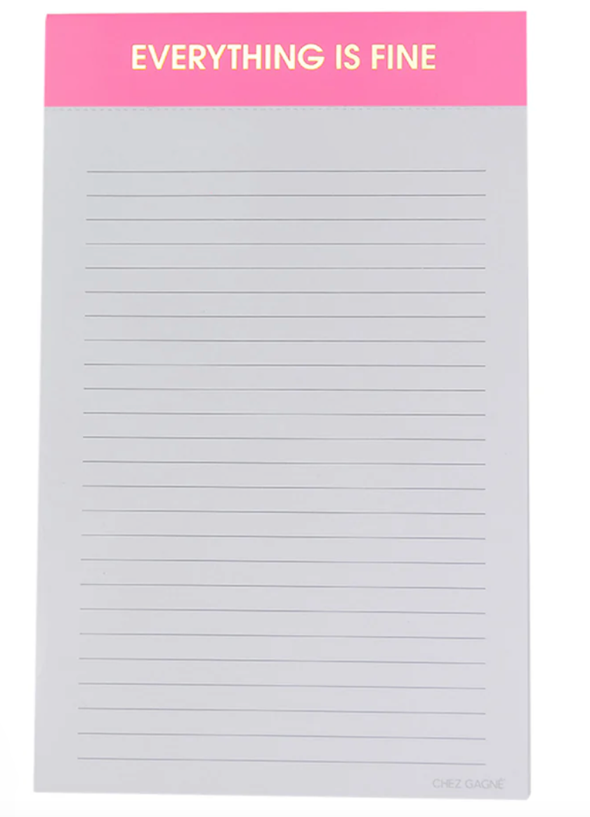 Everything Is Fine Notepad – The Nest Egg